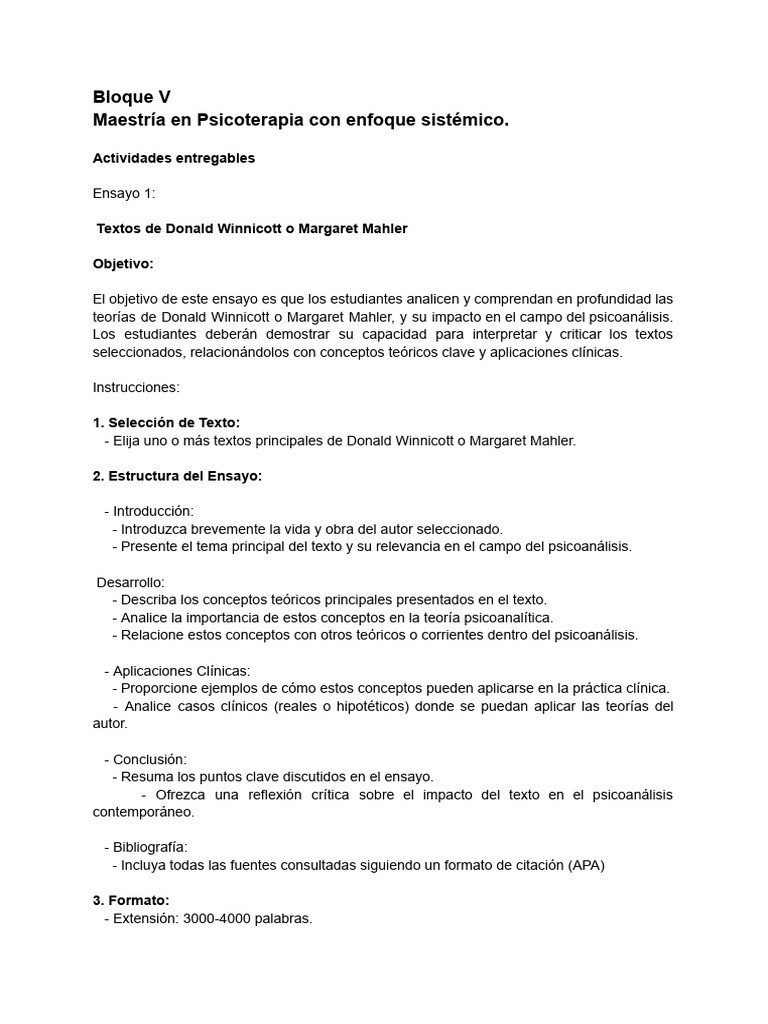 Actividades Entregables Bloque V | PDF | Psicoanálisis | Diagnostico medico