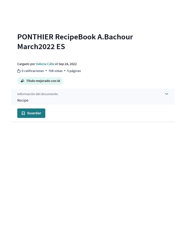 Recetas de Pastelería de Antonio Bachour | PDF | Chocolate | Crema