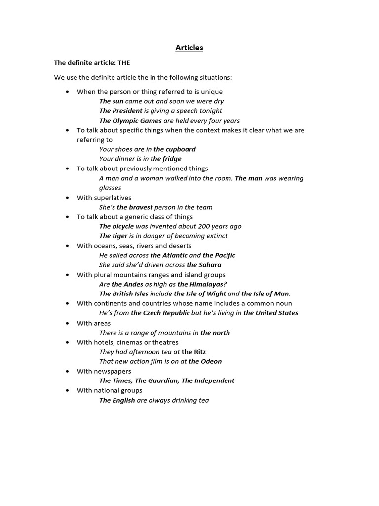 Articles B2 | PDF | Noun | Linguistic Morphology