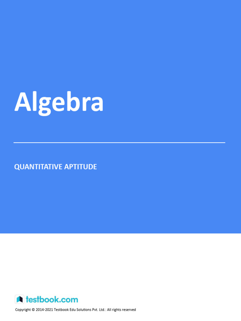 Algebra - Study Notes | PDF | Polynomial | Algebra