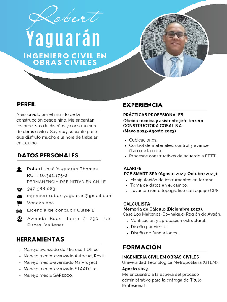 Curriculum Robert Yaguaran | PDF