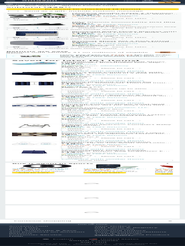 Amazon Cart Summary and Items | PDF