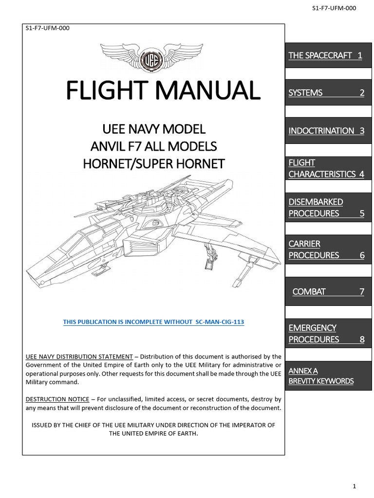 Hornet Flight Manual | PDF | Gun Turret | Spacecraft Propulsion