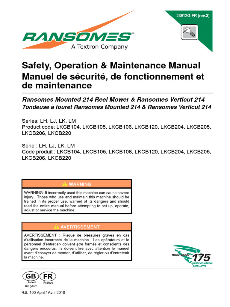 Ransomes LH Series | PDF | Tractor | Recycling