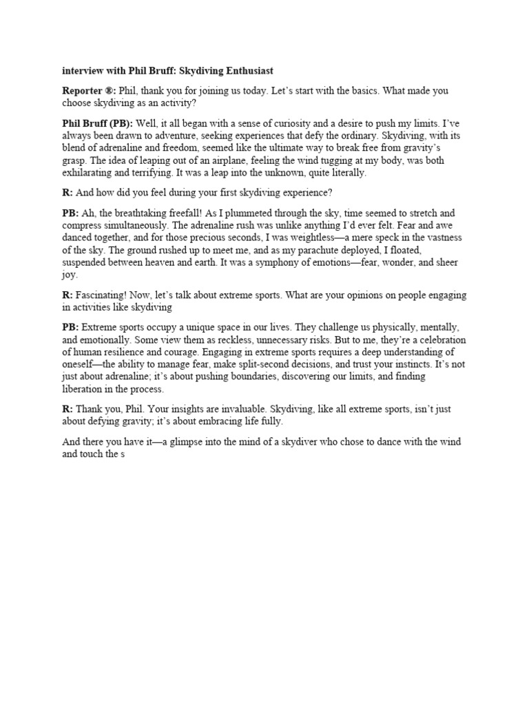 Interview With Phil Bruff | PDF