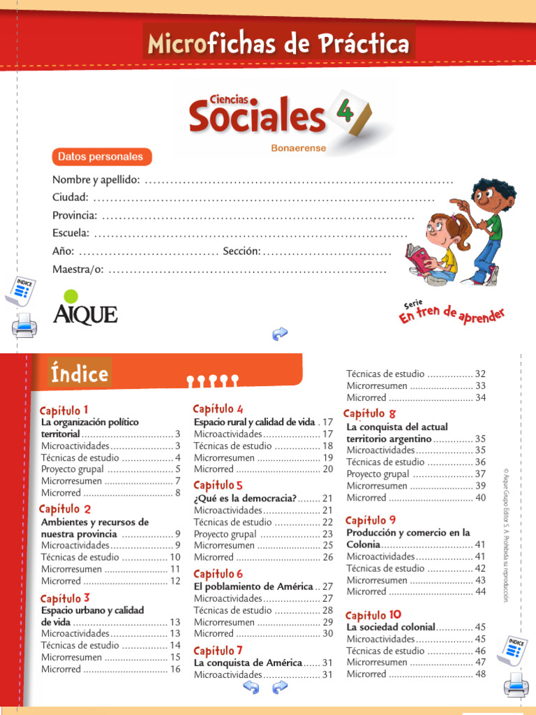 Microfichas Ciencias Sociales 4 Bonaerense | PDF | Ciencias de la Tierra
