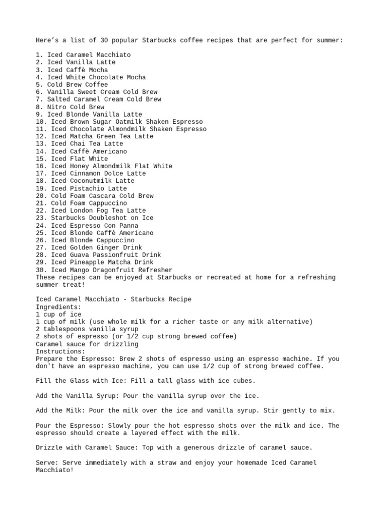 Iced Cofee | PDF | Coffee | Non Alcoholic Drinks