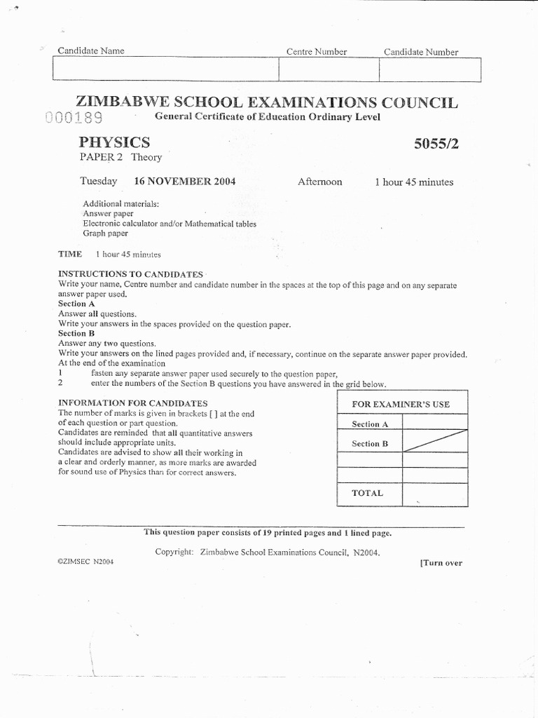 2004_PHYSICS_PAPER_2_5055 | PDF | Isotope | Radioactive Decay