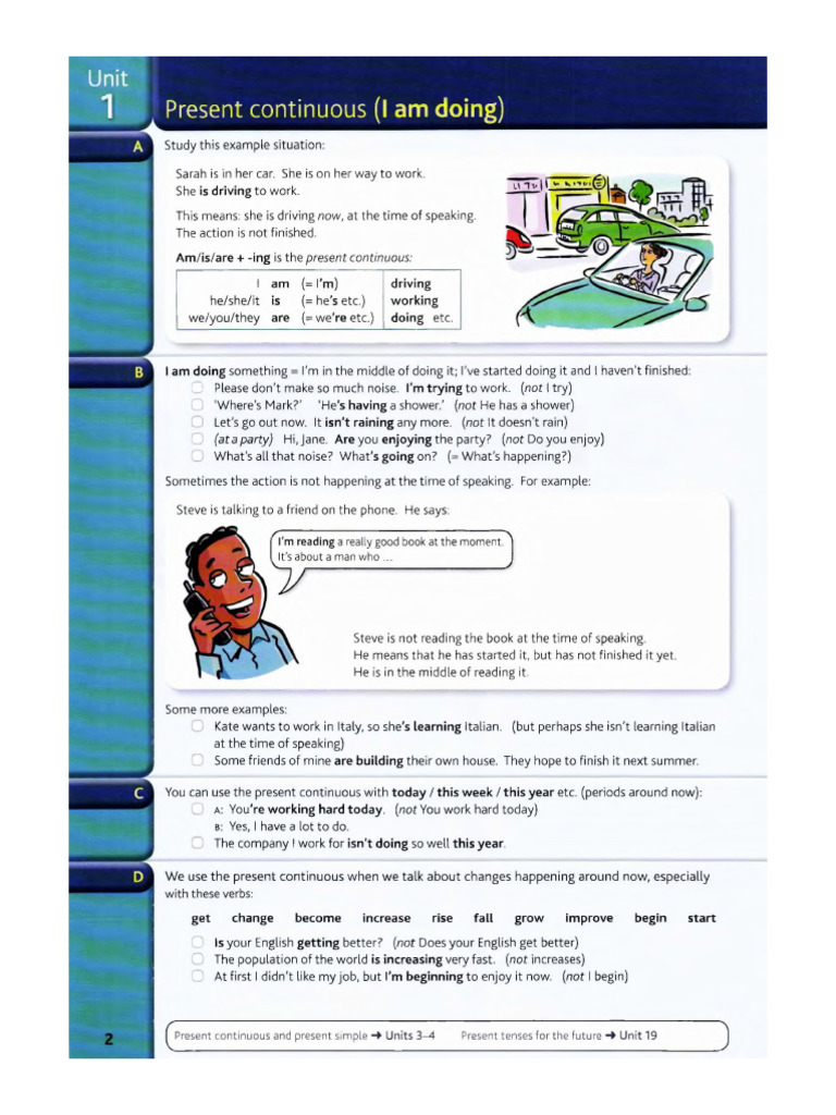 Present Continuous 1 | PDF