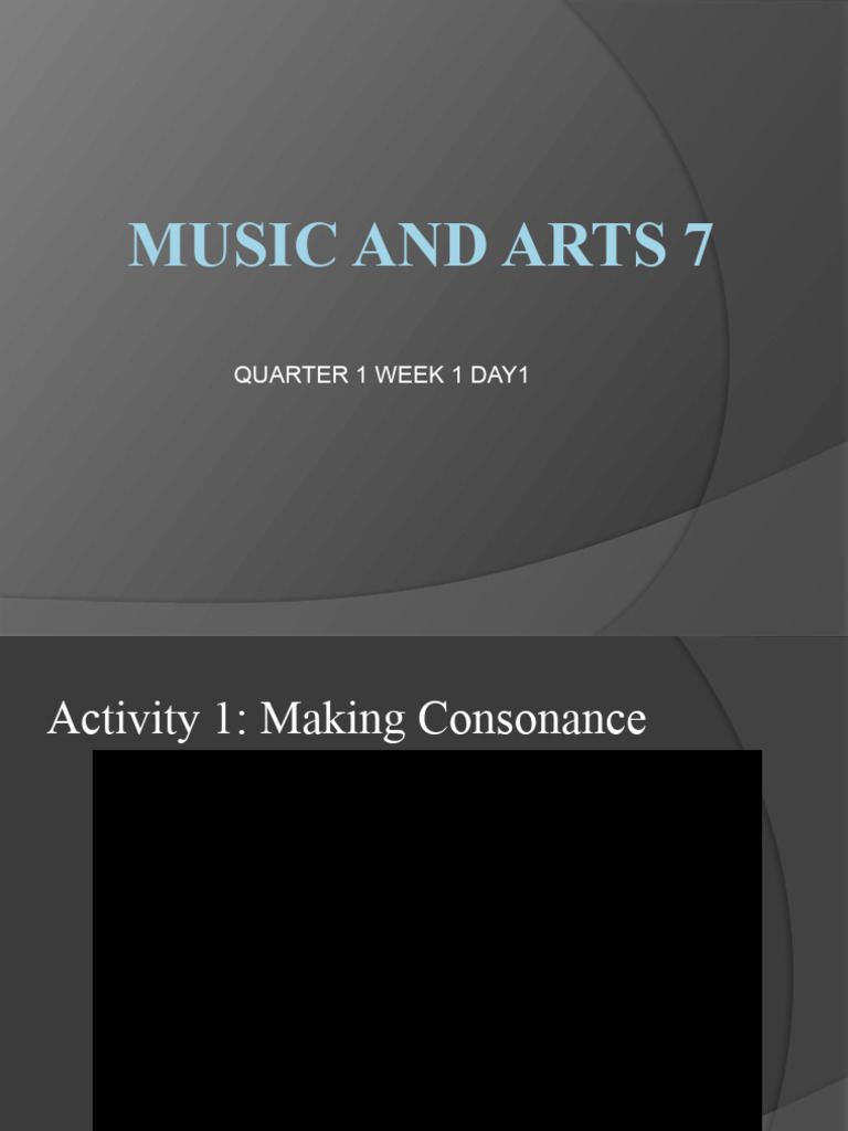 Music and Arts 7 Week 1 Day 1 | PDF | The Arts | Animation