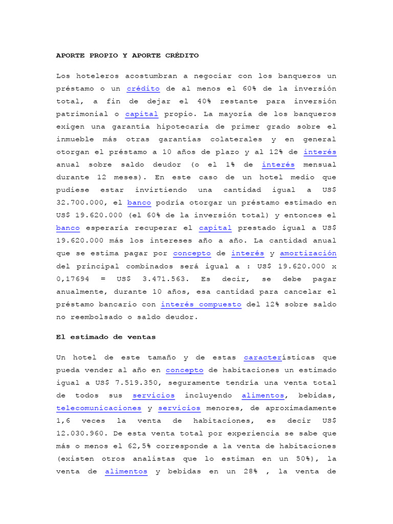 13 - Aporte Propio y Aporte Crédito | PDF | Interés | Bancos