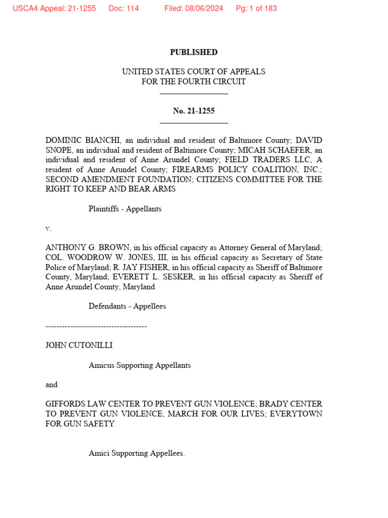 Fourth Circuit Rules Ban On Assault Weapons Is Constitutional | PDF ...