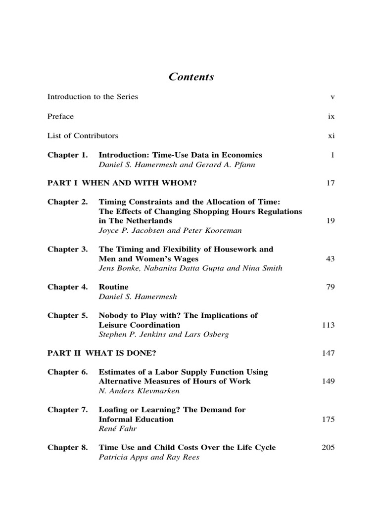 (Contributions To Economic Analysis 271) Daniel S. Hamermesh and Gerard ...