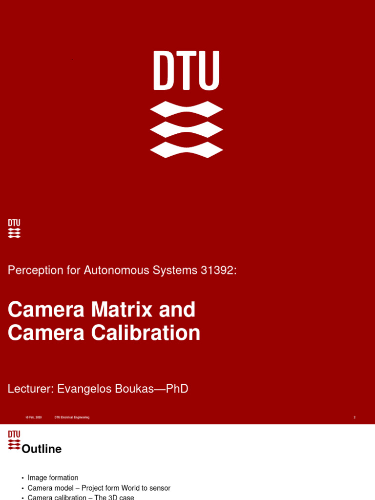 Camera Calibration and Matrix Overview | PDF | Matrix (Mathematics ...