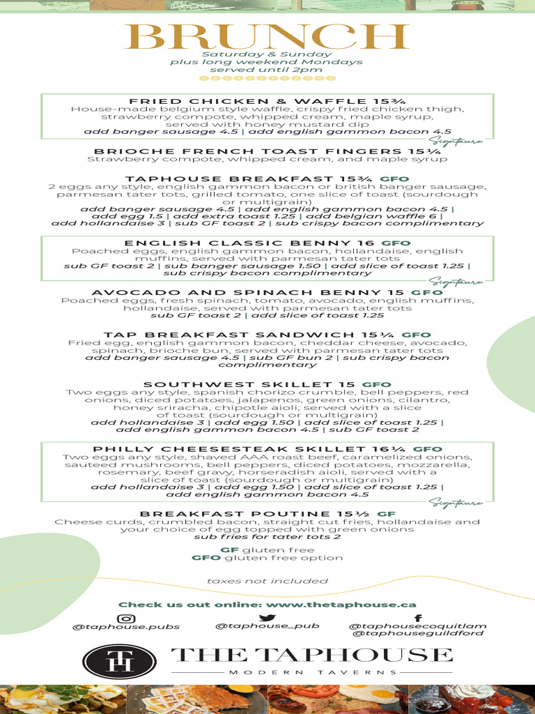 Brunch Menu | PDF | Cuisine | Foods