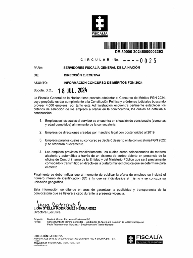 Circular 0025 18-07-2024 | PDF