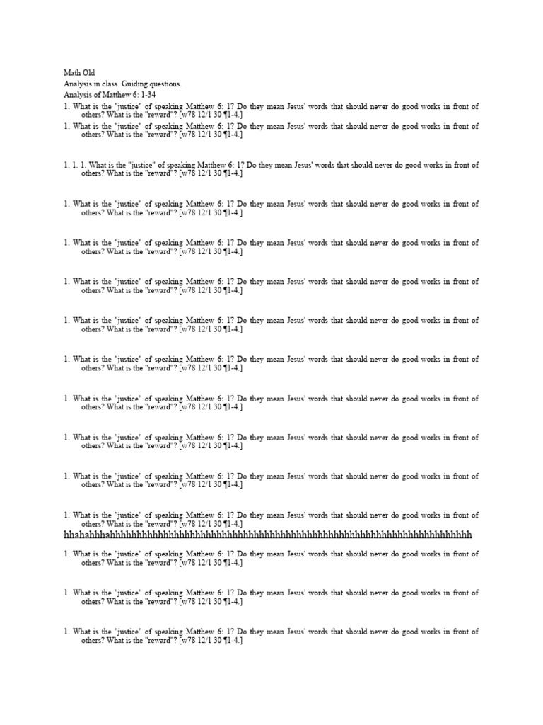 Math old | PDF | Gospel Of Matthew | Gospels