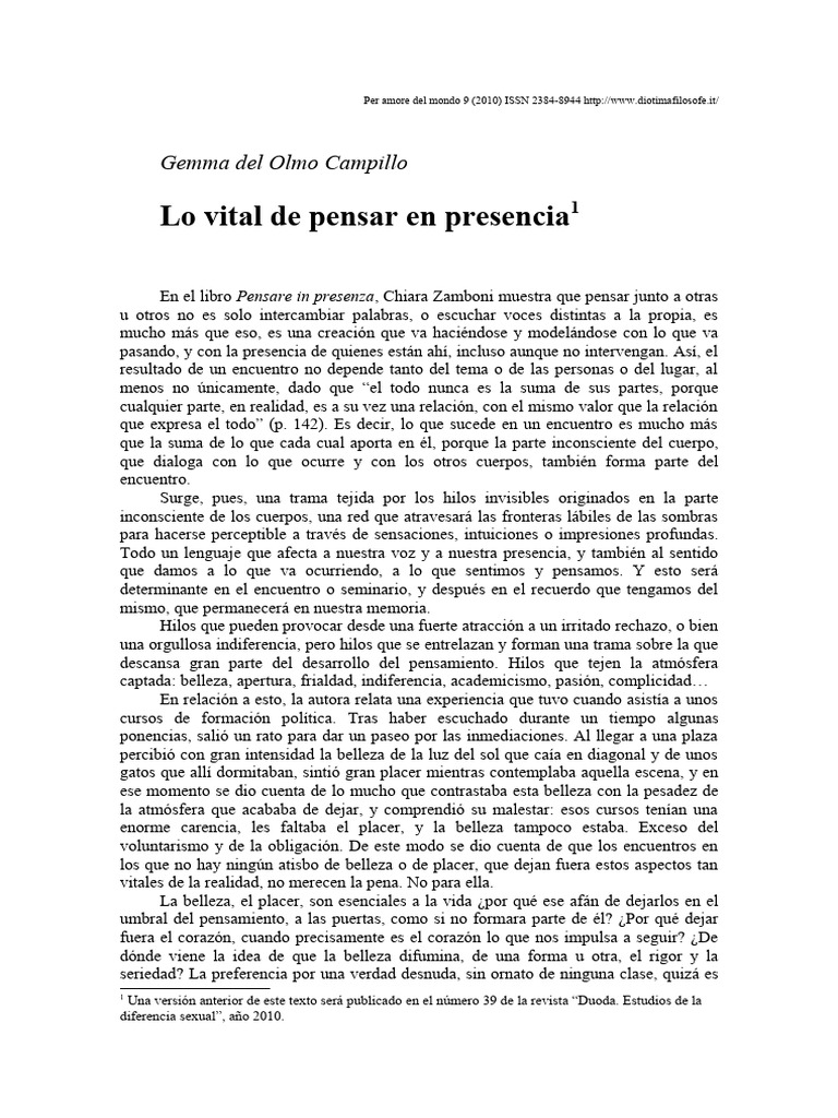 2-Pensar Chiara | PDF | Belleza | Pensamiento
