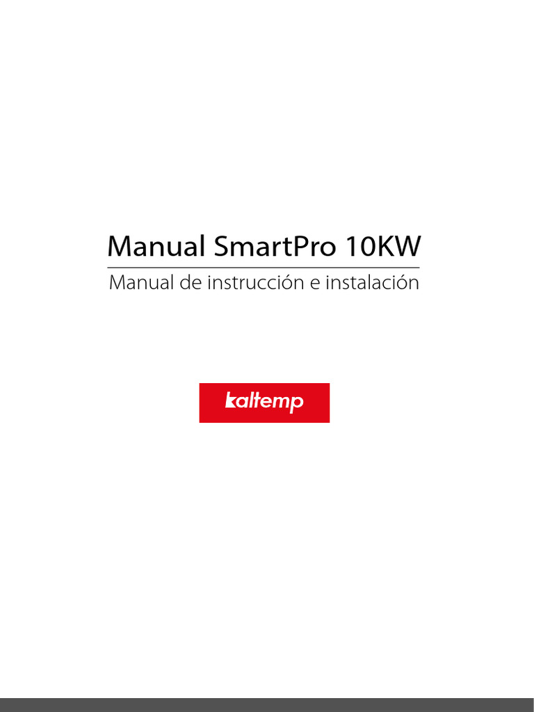 Manual SmartPro 10 KW | PDF | Heat Pump | Pump