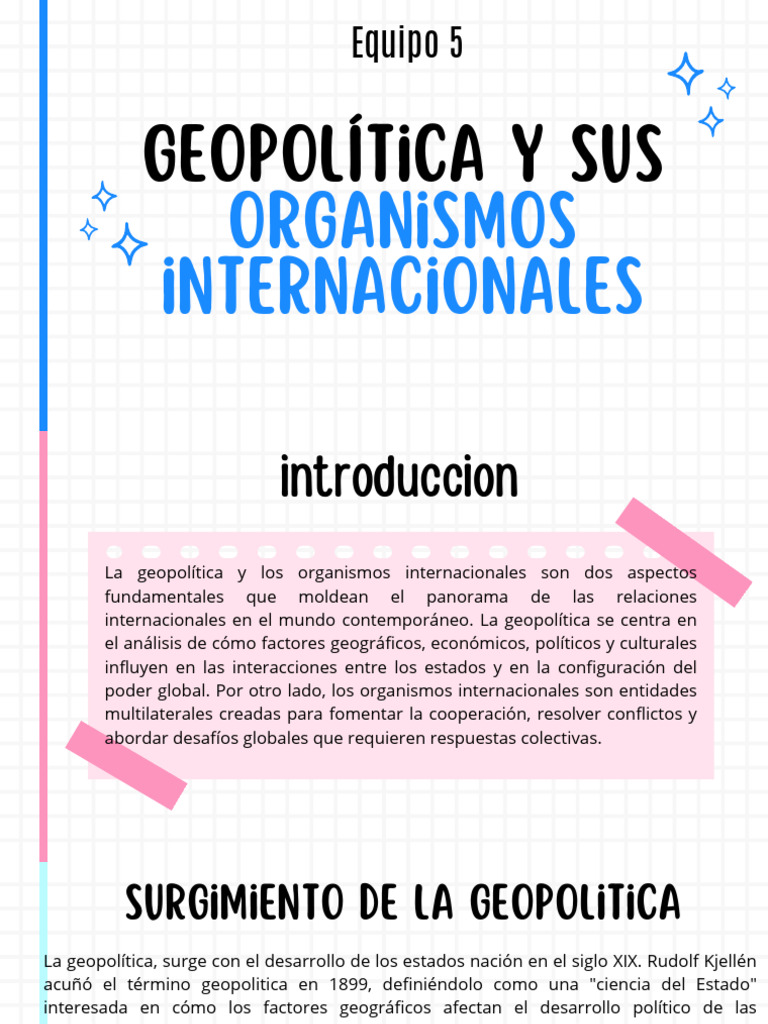 Geopolítica y Organismos Internacionales | PDF | Geopolítica | Acuerdo ...