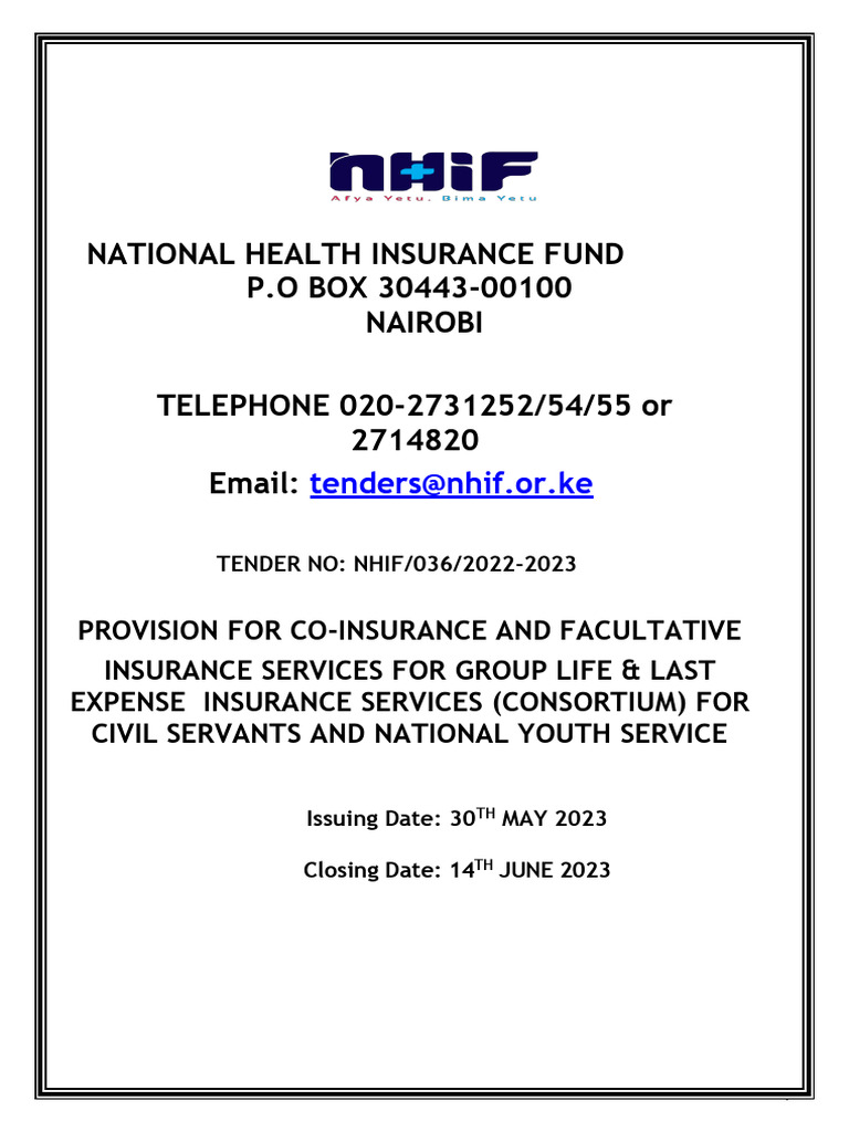 NHIF 036 Provision For Co Insures and Facultative Reinsures For ...