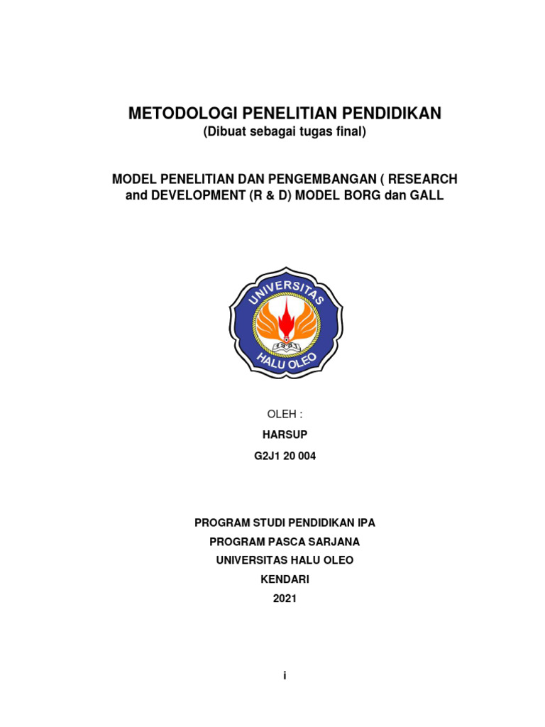 Makalah HARSUP - G2J1 20 004 (Model Borg Dan Gall) | PDF | Karier & Perkembangan | Seni