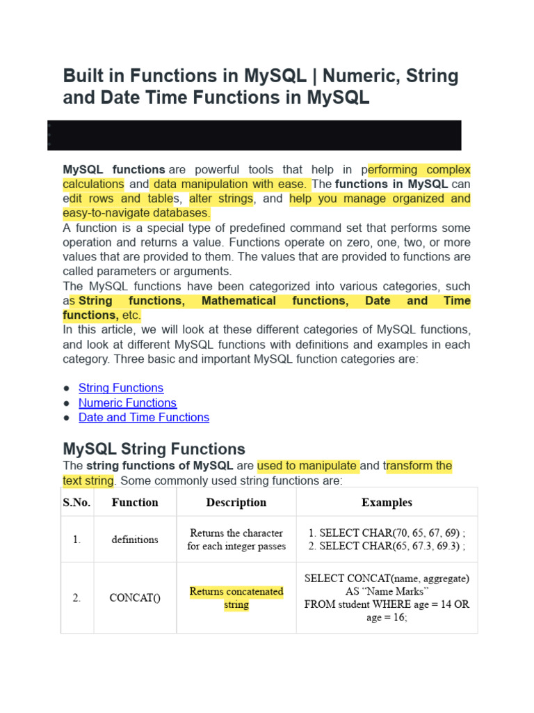Dbmsunit2 Setop (It) | PDF | Table (Database) | String (Computer Science)
