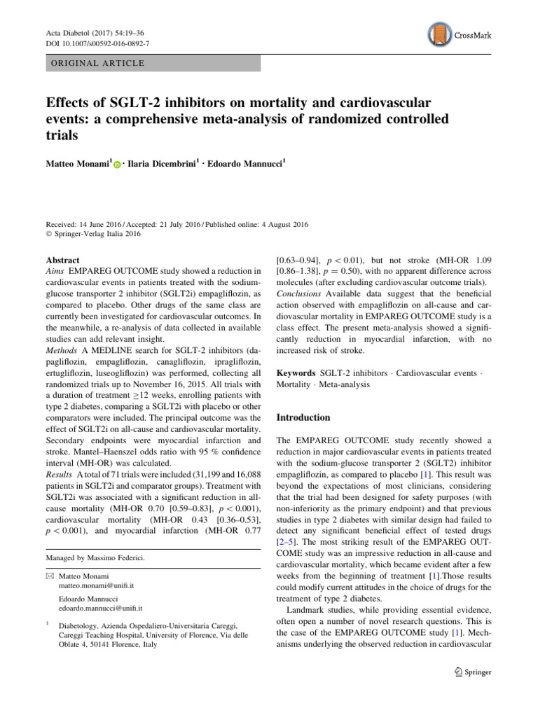 Sglt2 Pdf Clinical Trial Drugs