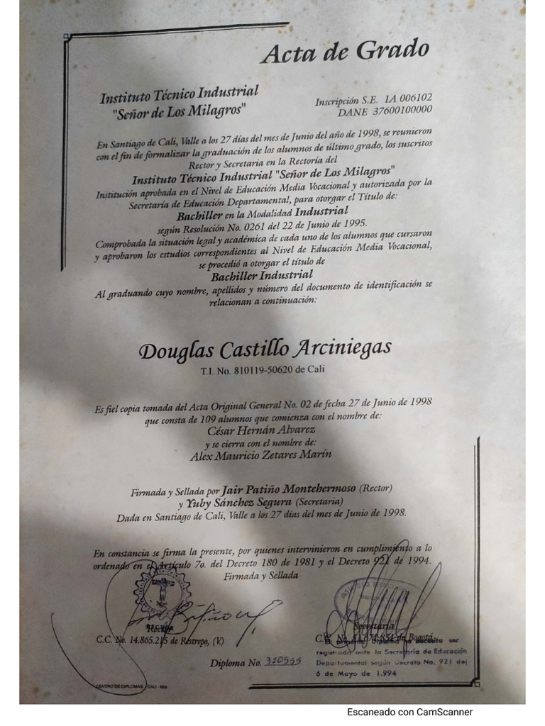 Documentos Douglas Castillo | PDF