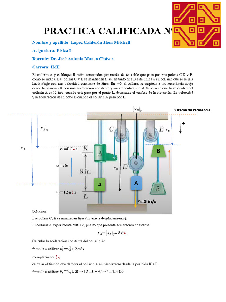 PRACTICA CALIFICADA N | PDF | Fuerza | Tasas temporales