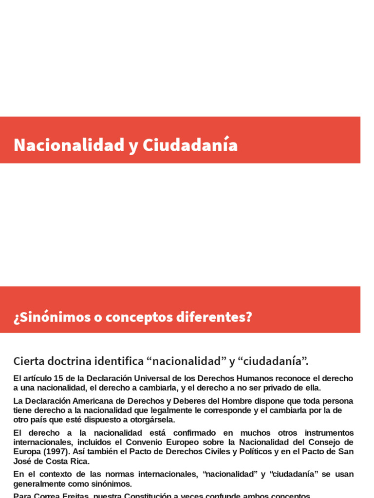Nacionalidad y Ciudadanía: Definiciones Clave | PDF | Nacionalidad ...