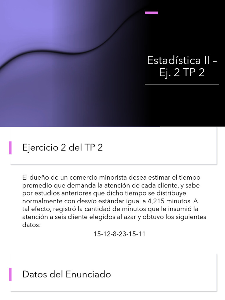 2a. IC para Promedio Con Sigma Ej. 2 UVA 2 | PDF