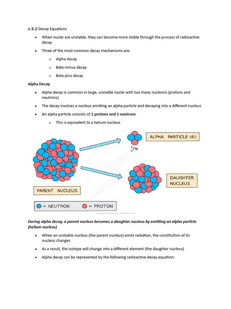 Alpha Decay | PDF | Atomic Nucleus | Radioactive Decay