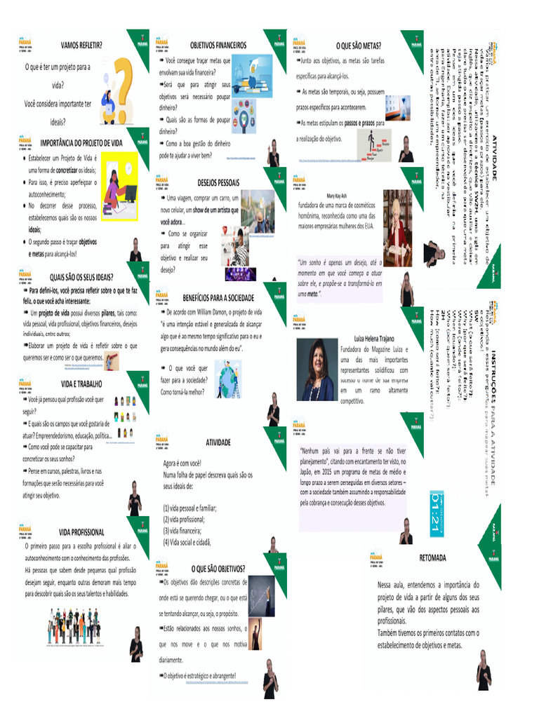Aula 1 Projeto De Vida Pdf