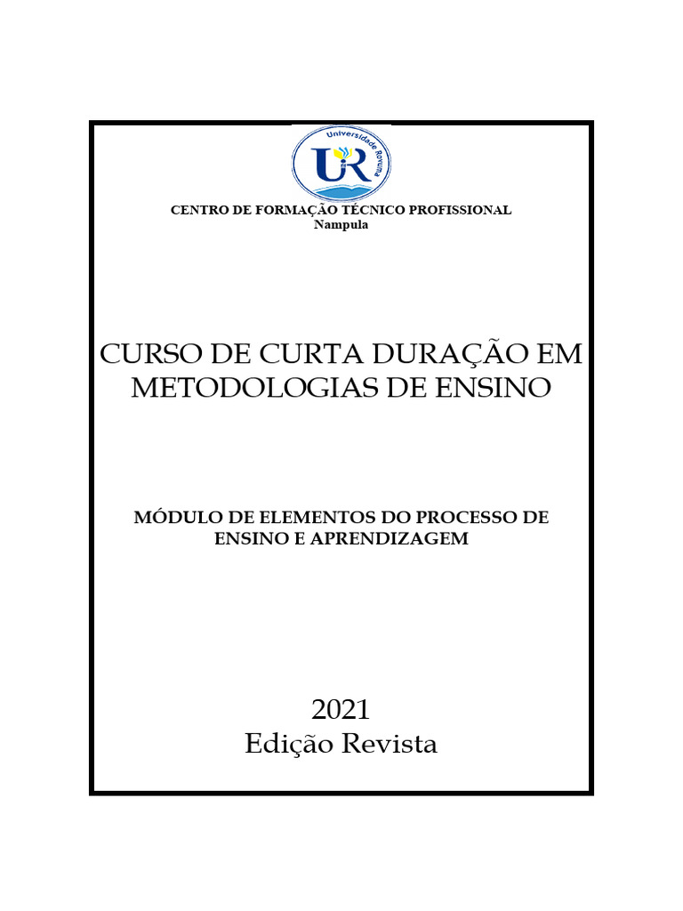 Modulo Epea 2021 - Revisto | PDF | Aprendizado | Pedagogia