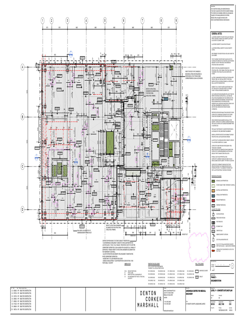 A52 - 1100 (C10) - Level 11 - Concrete Outline Plan | PDF | Concrete ...