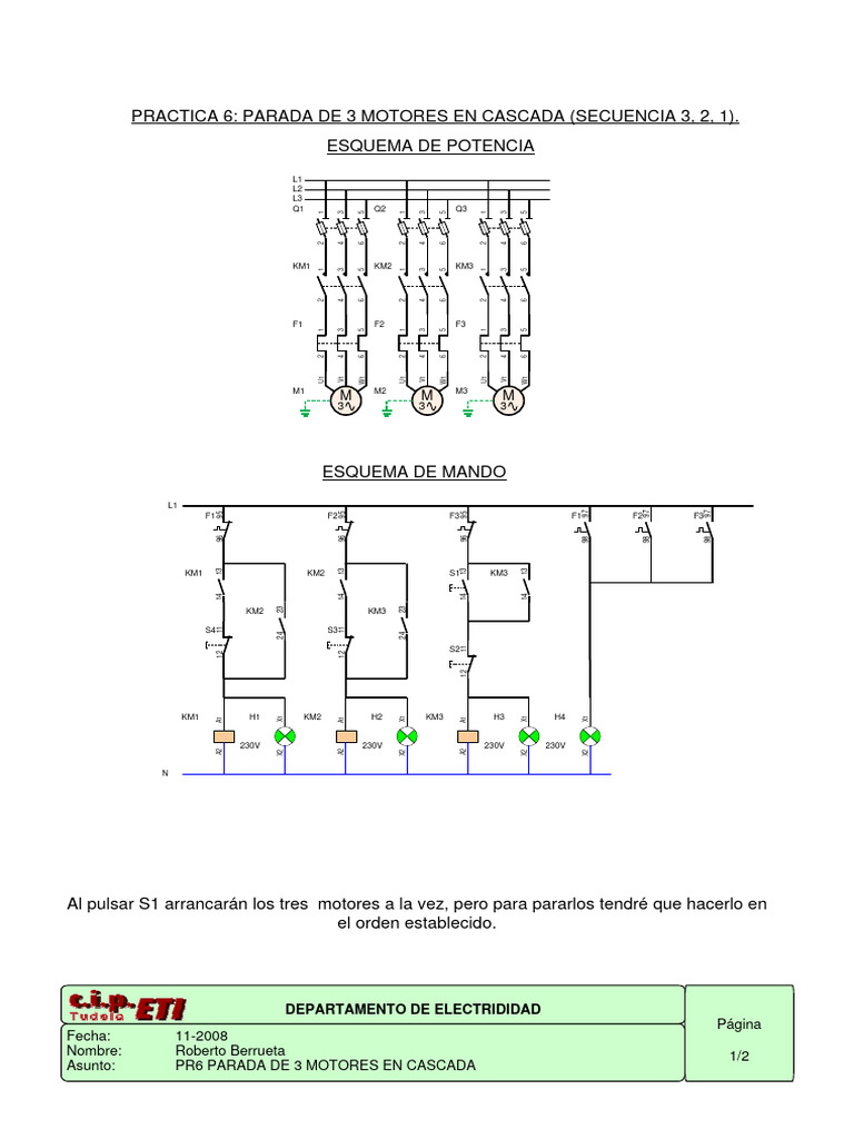 PR6 Parada de Tres Motores en Cascada | PDF