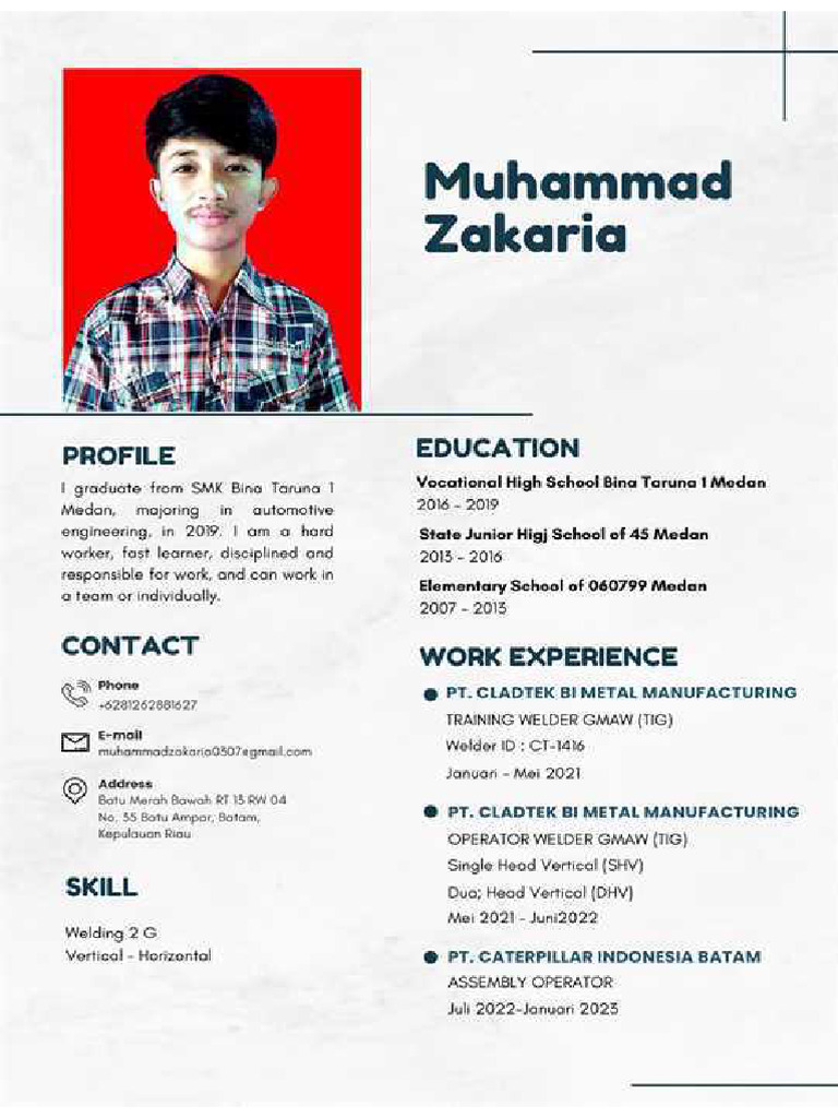 CV New Muhammad Zakaria | PDF