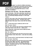 Three Little Pigs Play Script | PDF