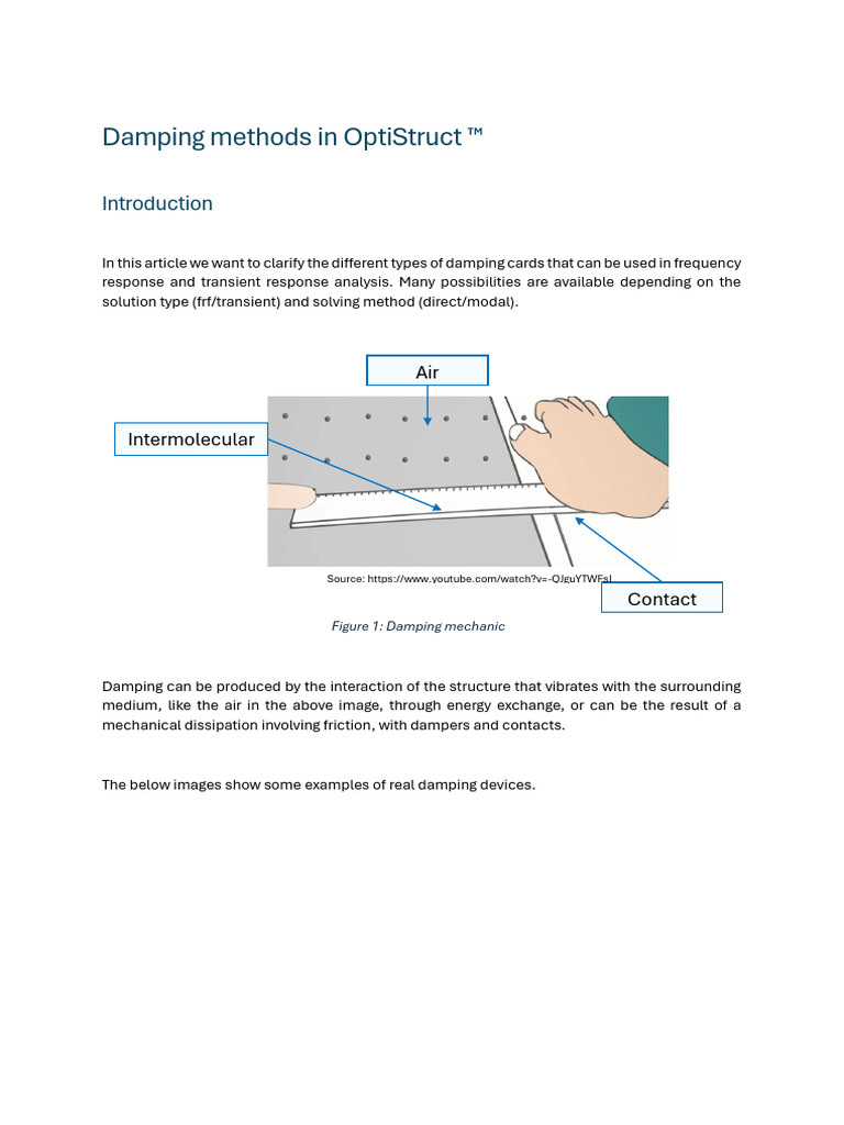 Damping Methods OptiStruct | PDF | Damping | Mechanics