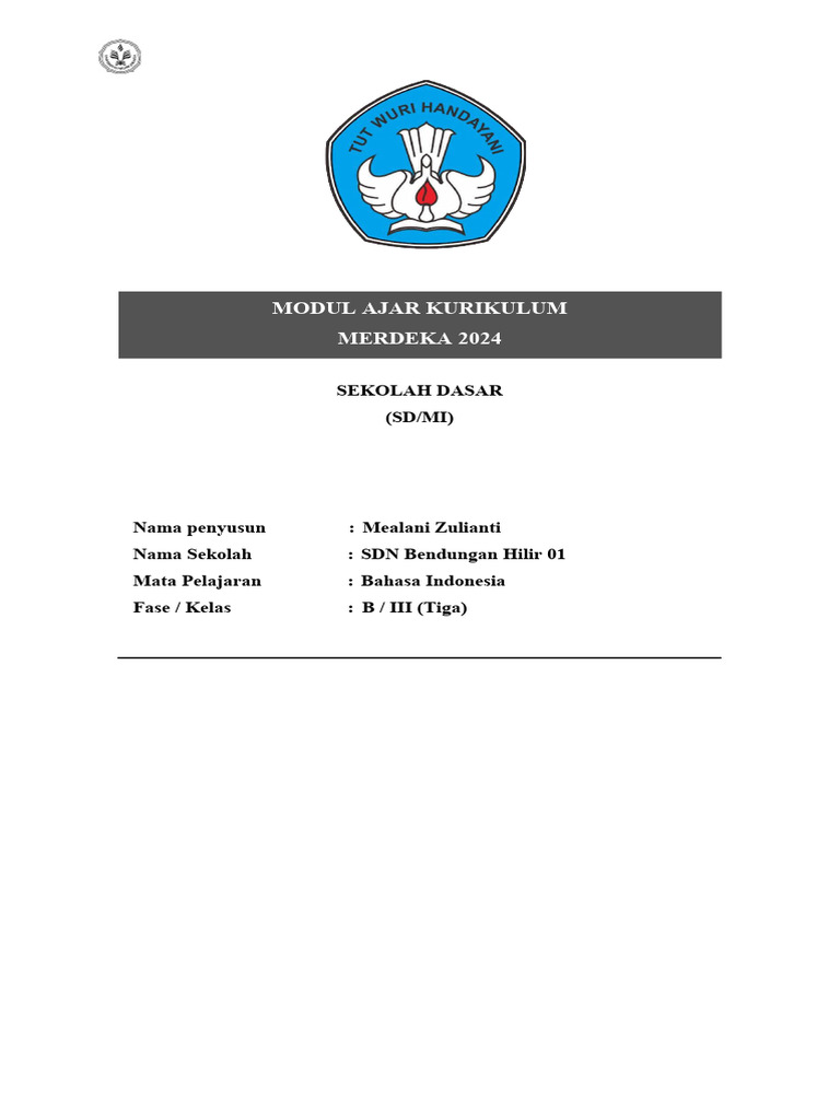 Modul Bindo Kelas 3 | PDF