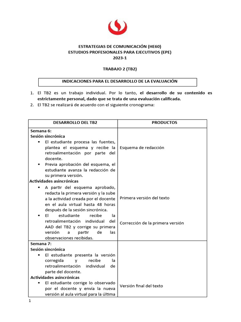 TB2 2023-1 - Evaluación Final | PDF | Documento de identidad | Perú