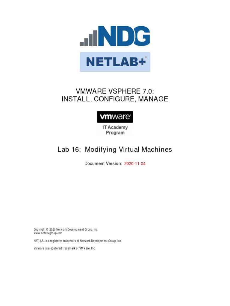 vSphere_ICM7_Lab_16 | PDF | Virtual Machine | Computing