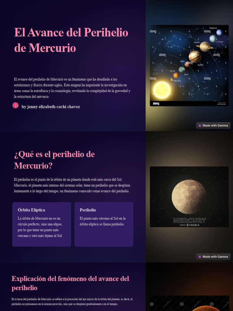 El Avance Del Perihelio de Mercurio | PDF | Gravedad | Orbita