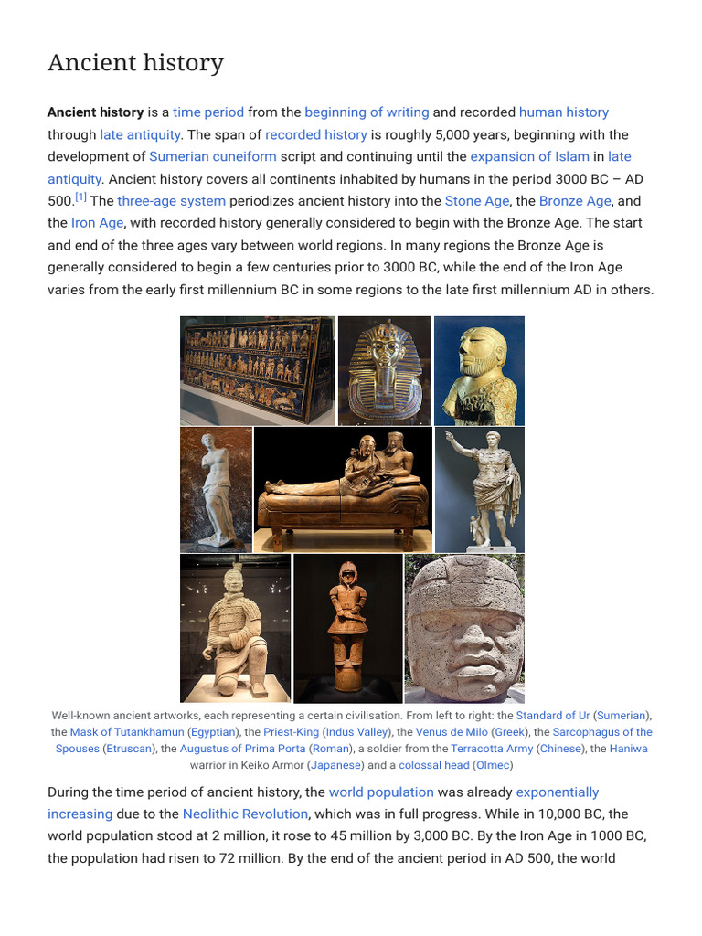 Ancient History - Wikipedia | PDF | Babylonia | Phoenicia