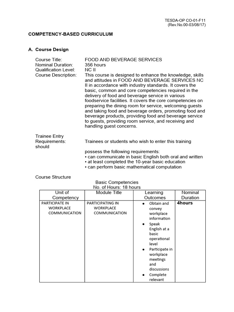 CBC Blank Template 71124 | PDF | Foodservice | Learning