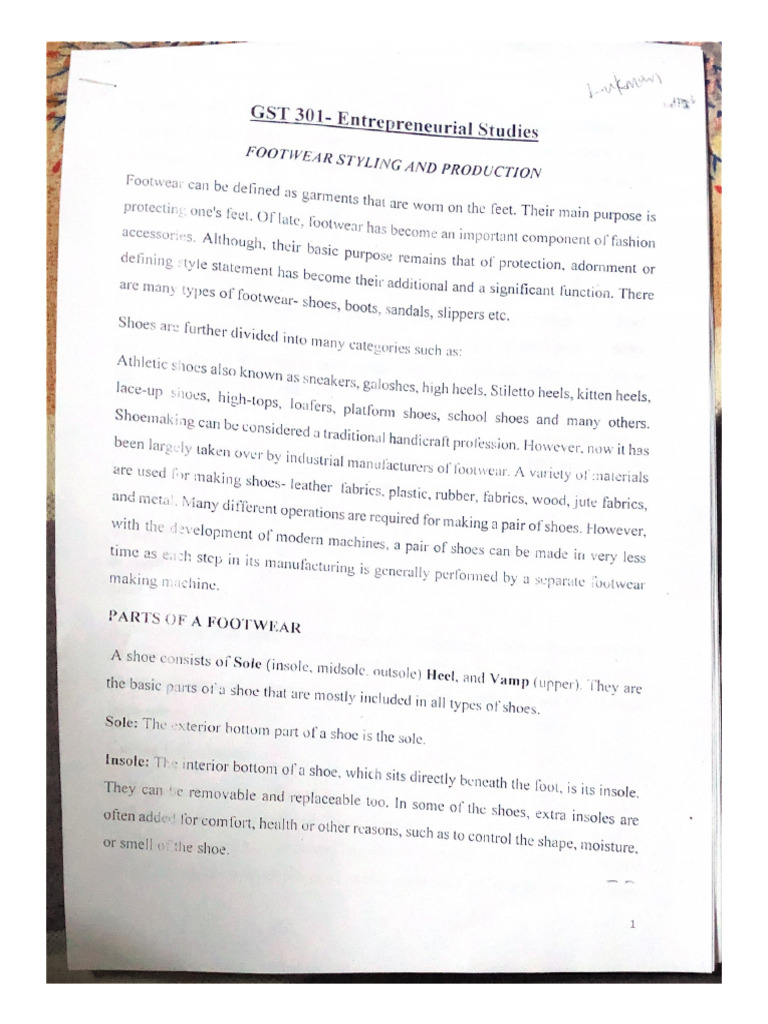 GST 301 - Entrepreneurial Studies | PDF