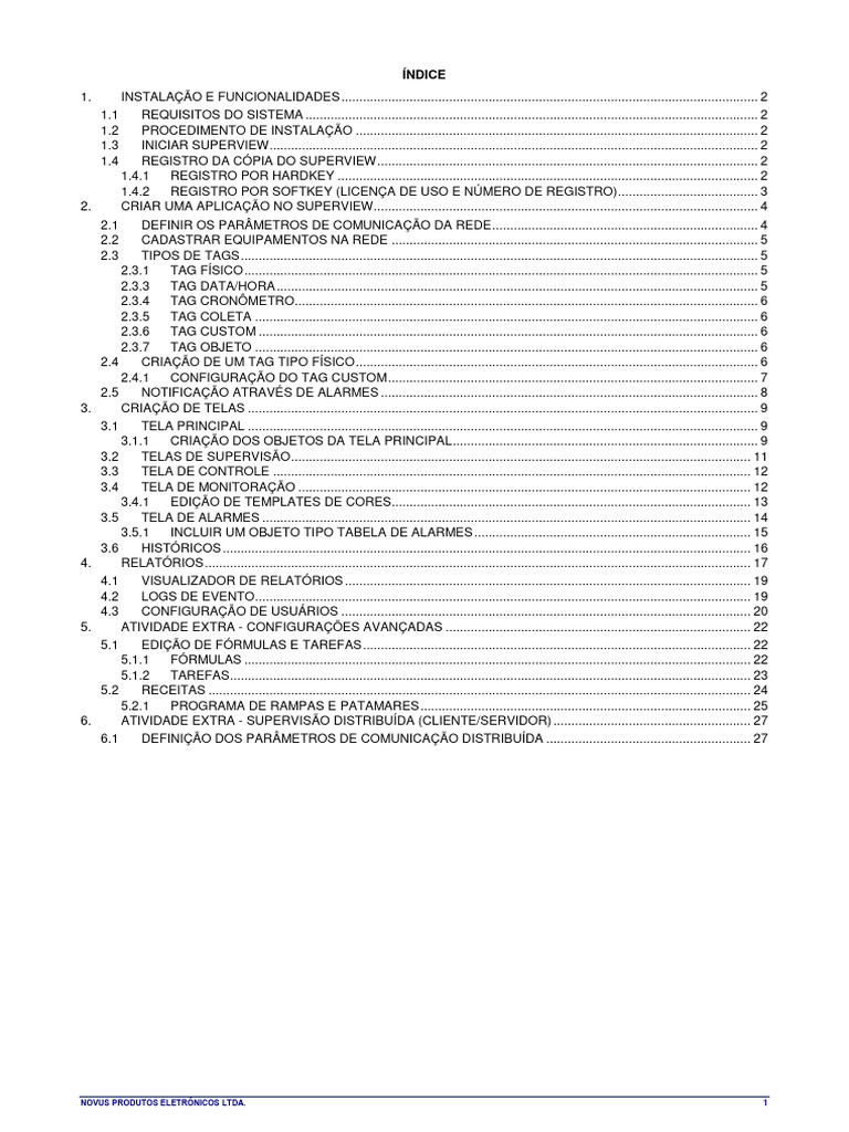 Novus - Apostila SuperView v3 | PDF | Rede de computadores | Janela (informática)