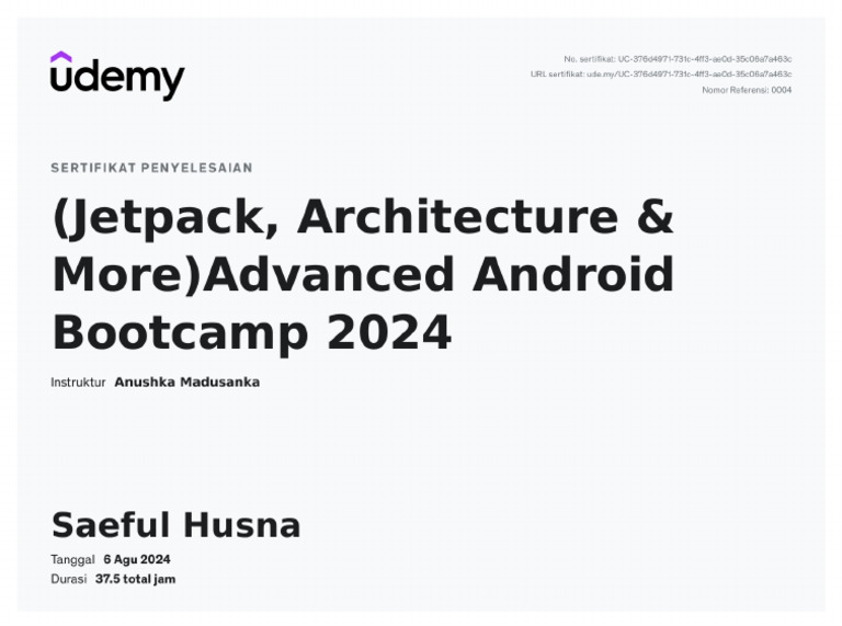 Advance Android Bootcamp 2024 - Saeful Husna | PDF