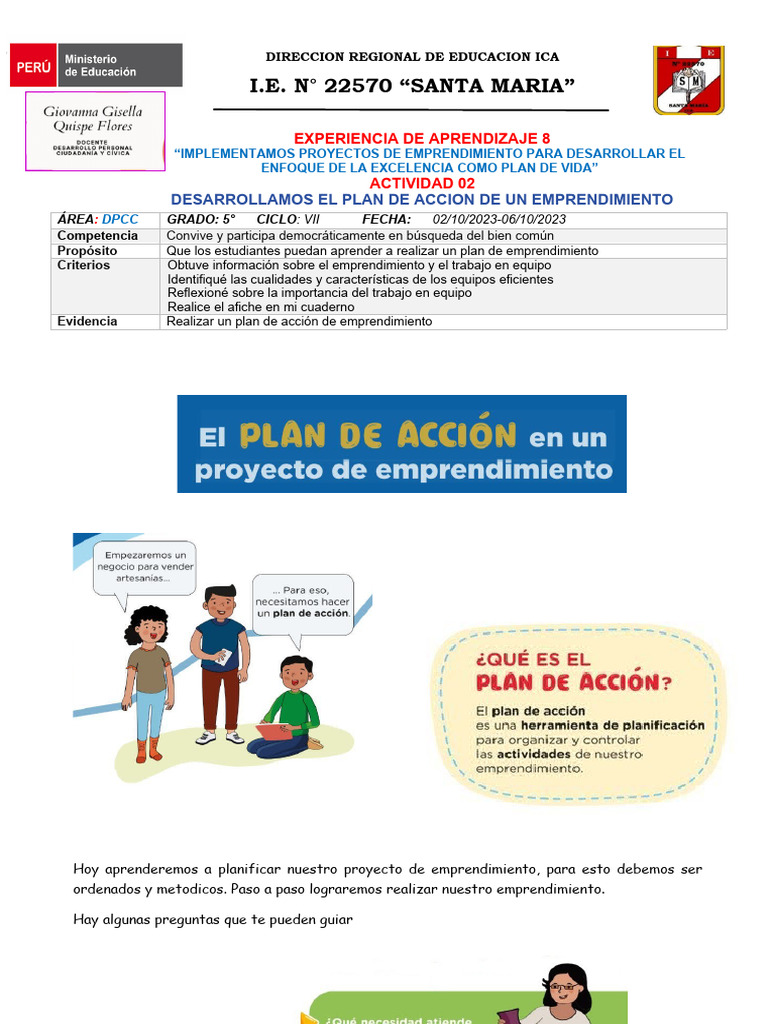 EdA 8 - Actv 2 - 2do DPCC | PDF | Iniciativa empresarial | Aprendizaje